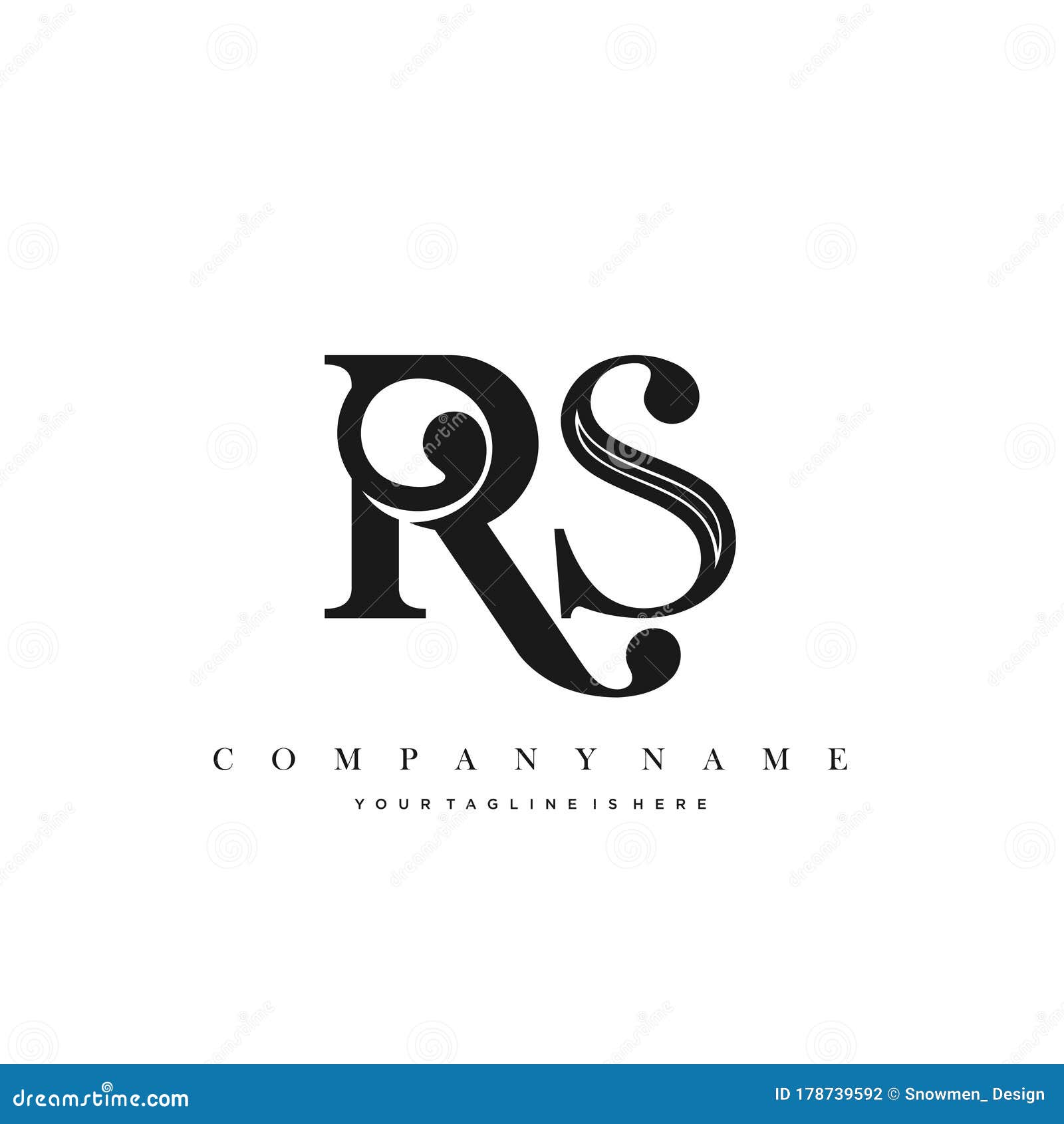 Initial Letter RS Logo Template Design Stock Vector - Illustration of ...