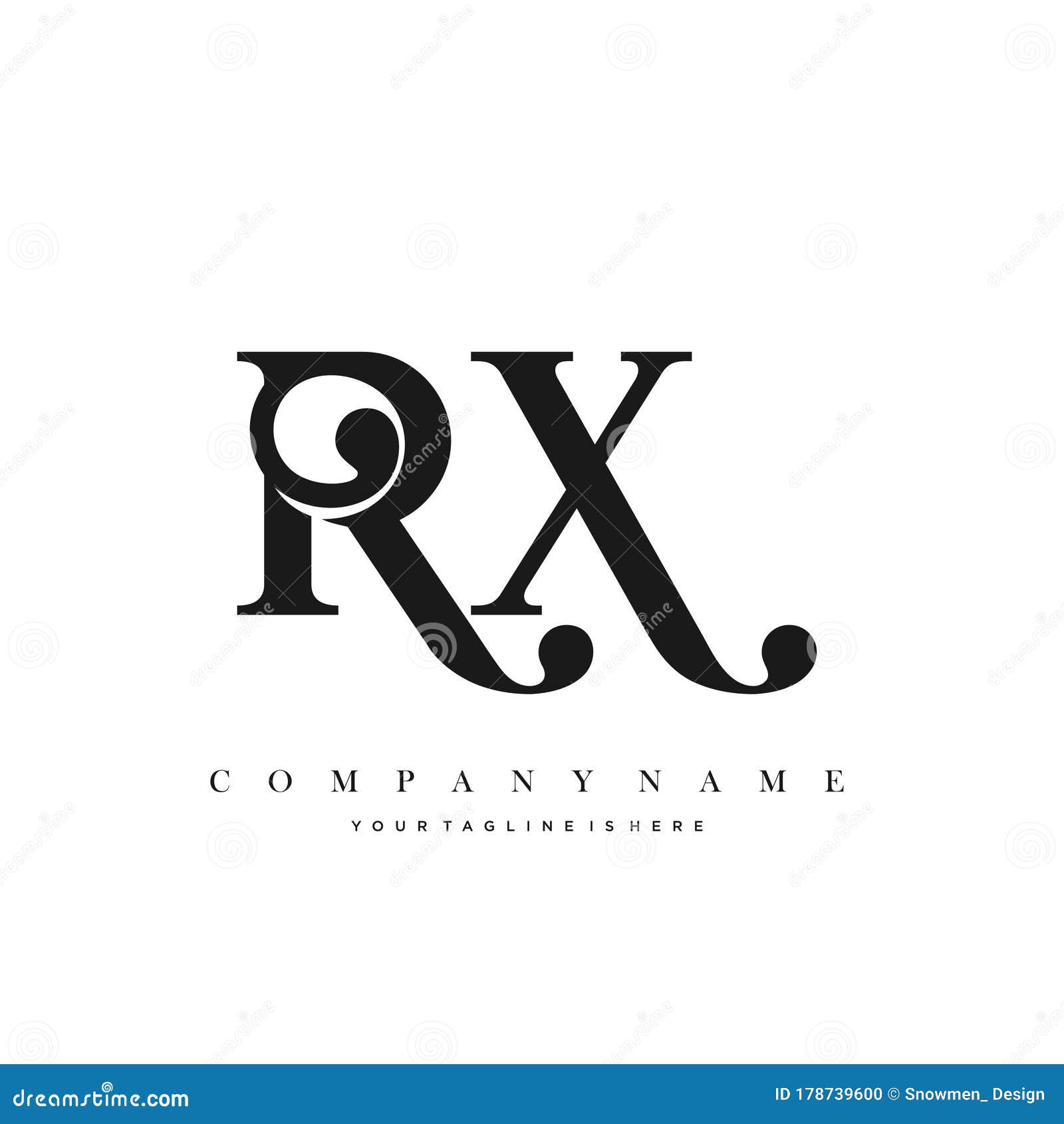 Initial Letter RX Logo Template Design Stock Vector - Illustration of ...
