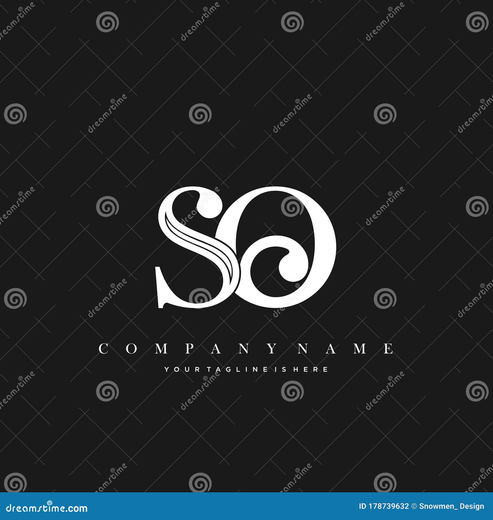 Initial Letter so Logo Template Design Stock Vector - Illustration of ...