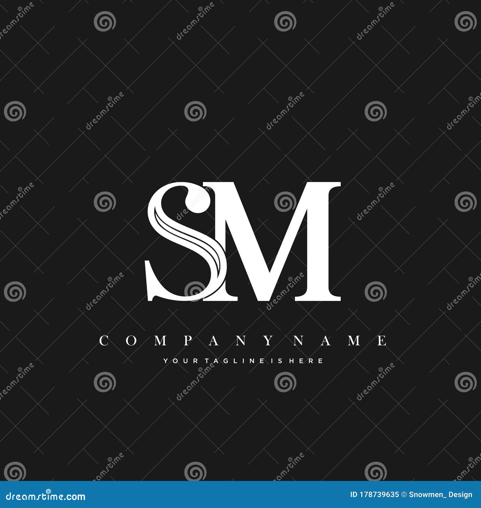 Initial Letter SM Logo Template Design Stock Vector - Illustration of ...