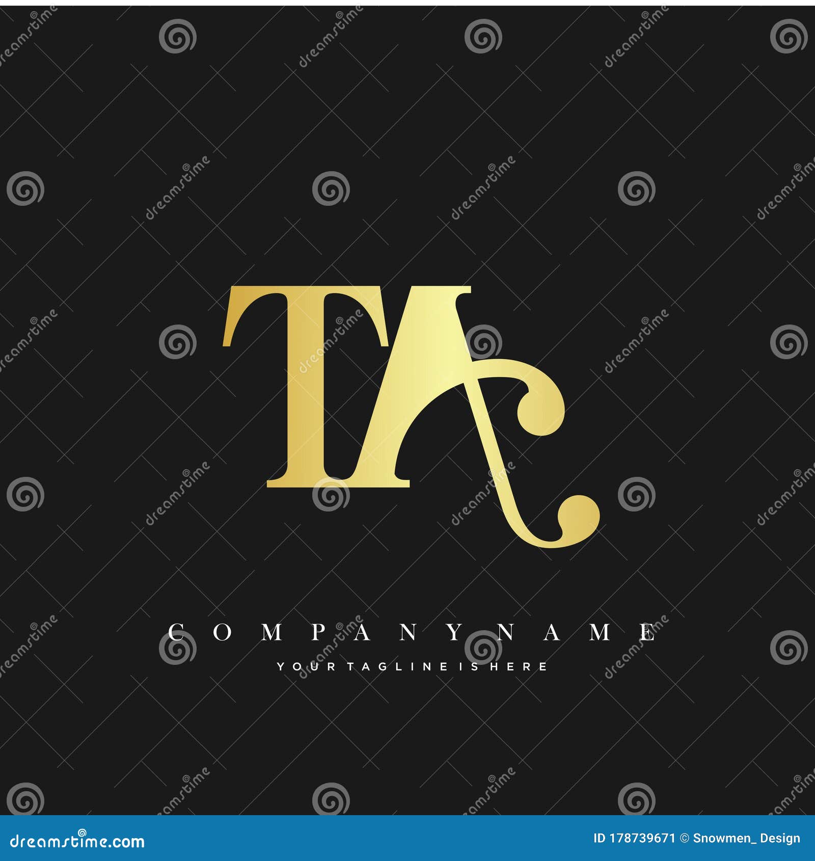 Initial Letter TA Logo Template Design Stock Vector - Illustration of ...