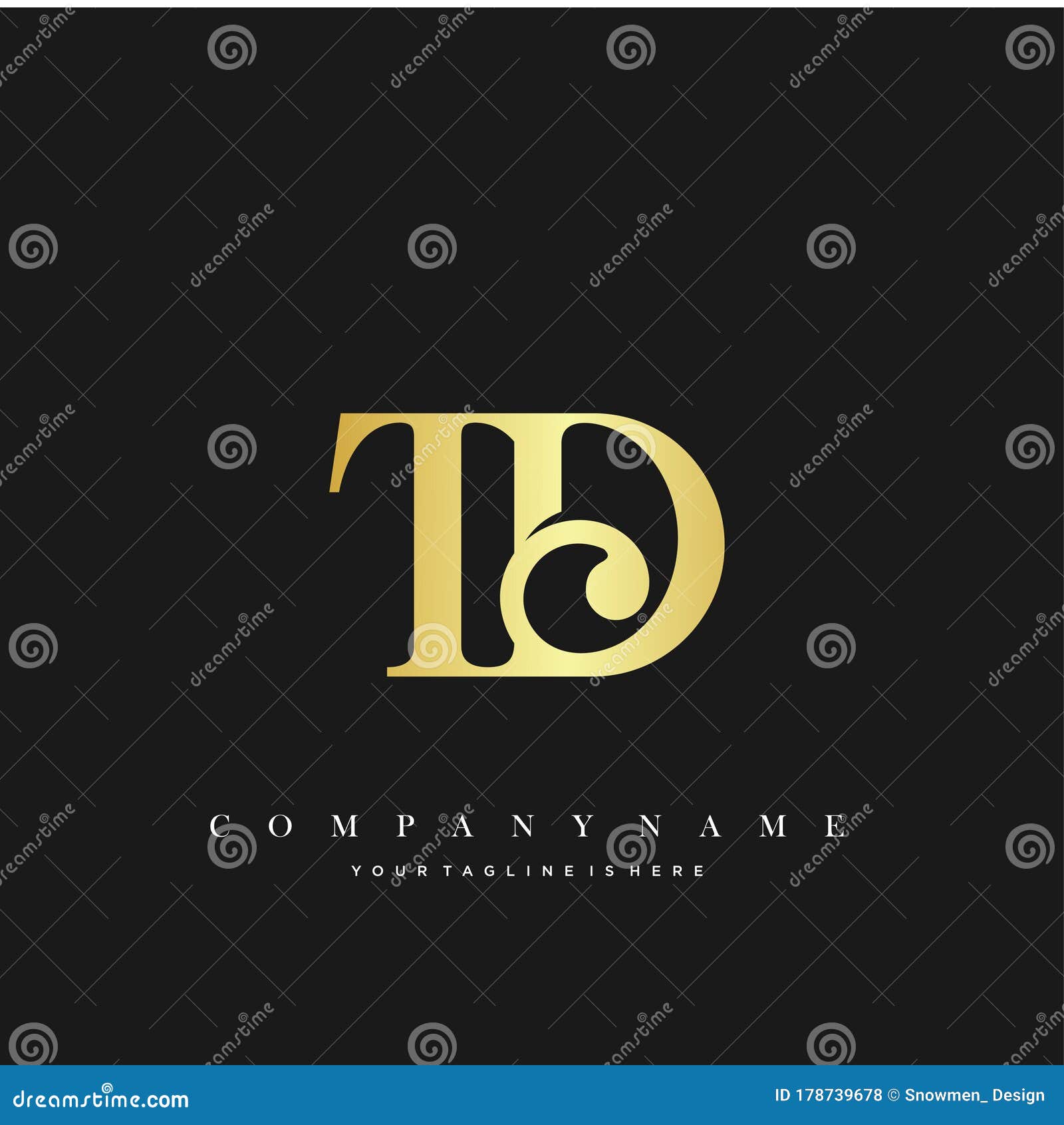 Initial Letter TD Logo Template Design Stock Vector - Illustration of ...