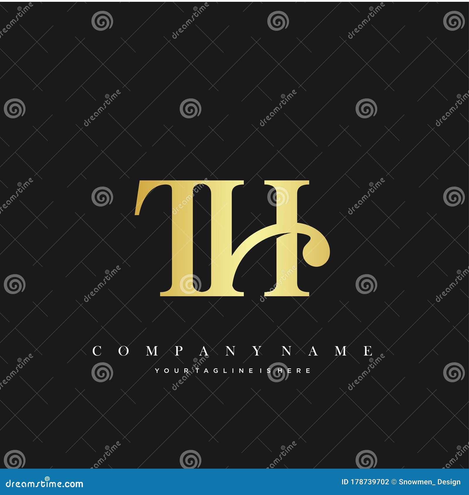 Initial Letter TH Logo Template Design Stock Vector - Illustration of ...