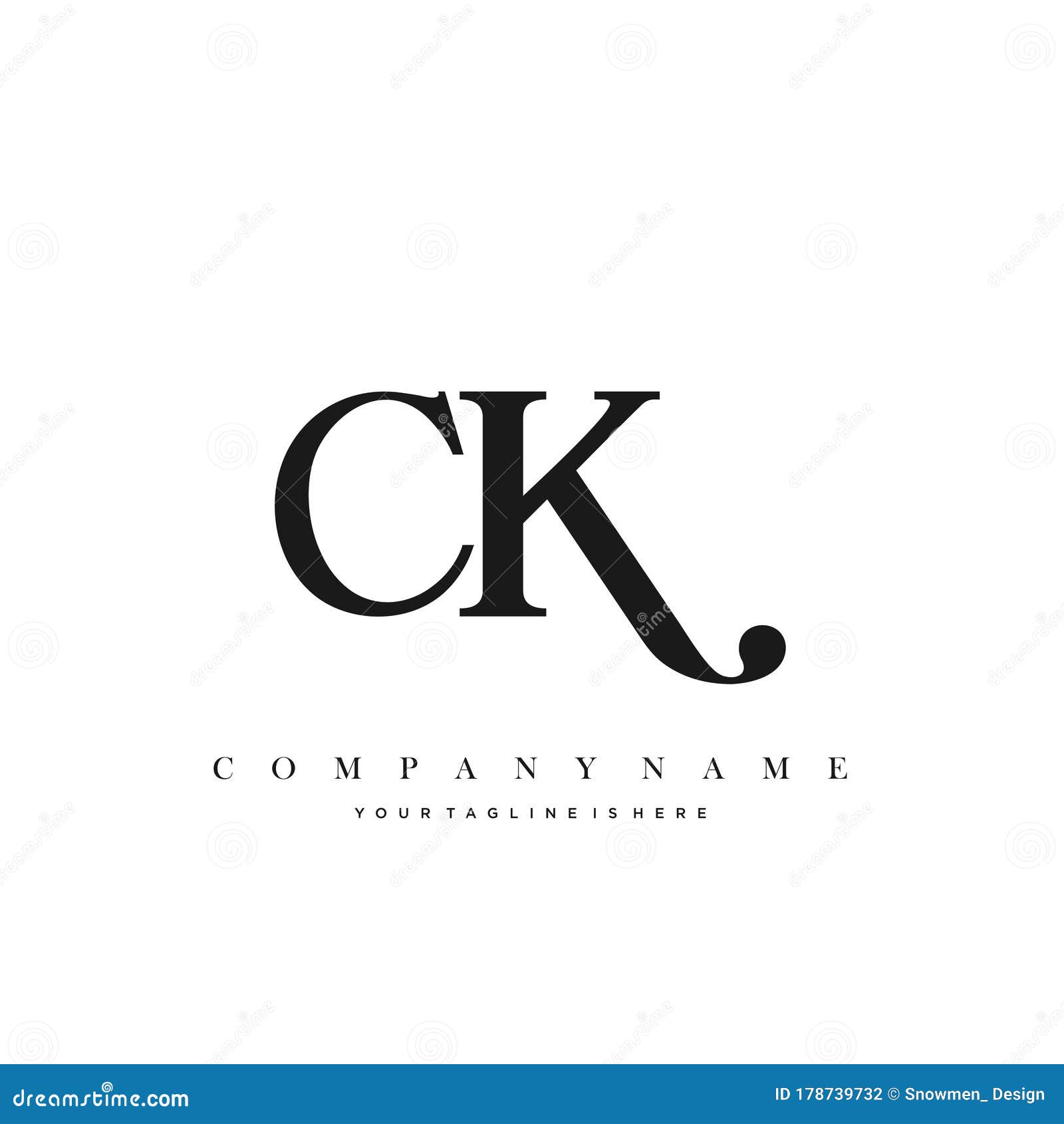 Initial Letter CK Logo Template Design Stock Vector - Illustration of ...