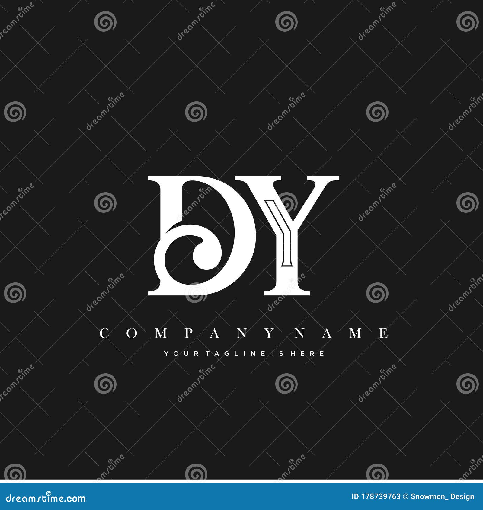 Initial Letter DY Logo Template Design Stock Vector - Illustration of ...