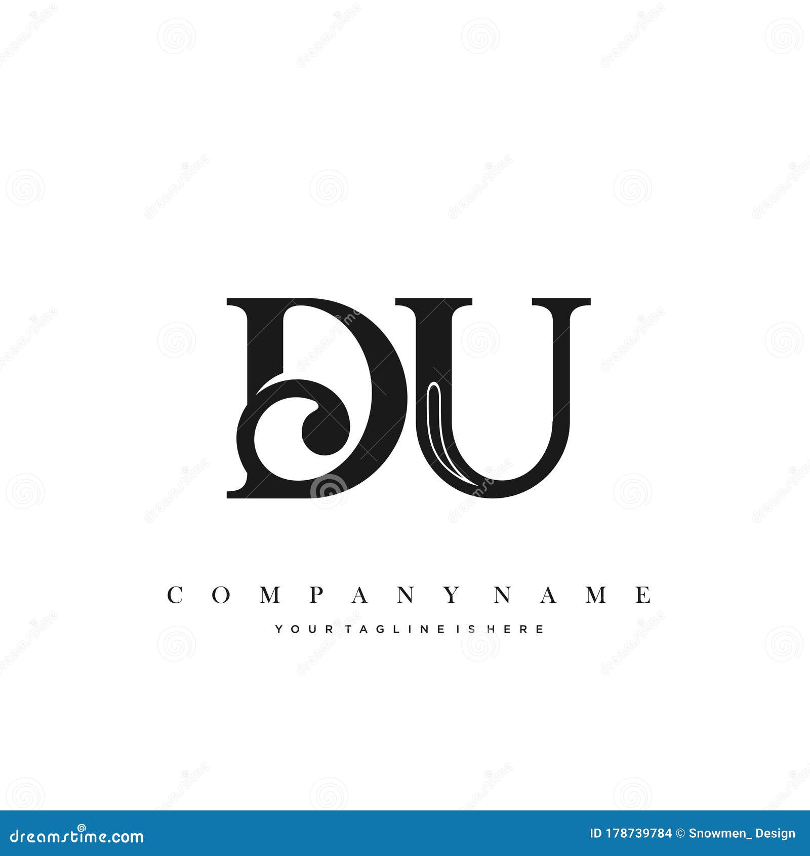 Initial Letter DU Logo Template Design Stock Vector - Illustration of ...