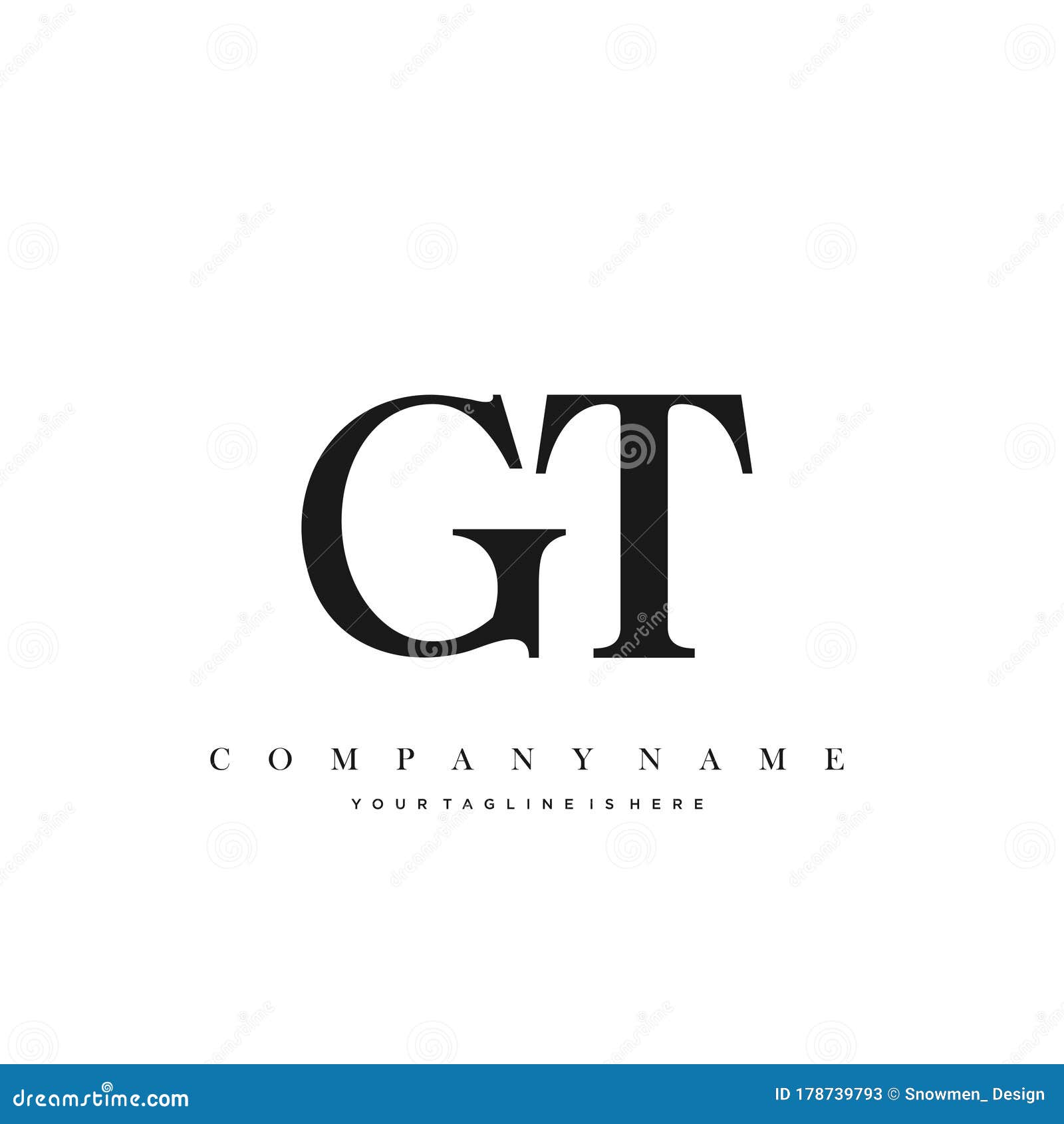 Initial Letter GT Logo Template Design Stock Vector - Illustration of ...