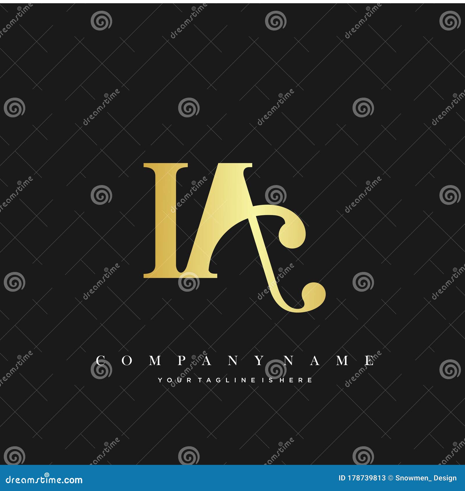 Initial Letter IA Logo Template Design Stock Vector - Illustration of ...