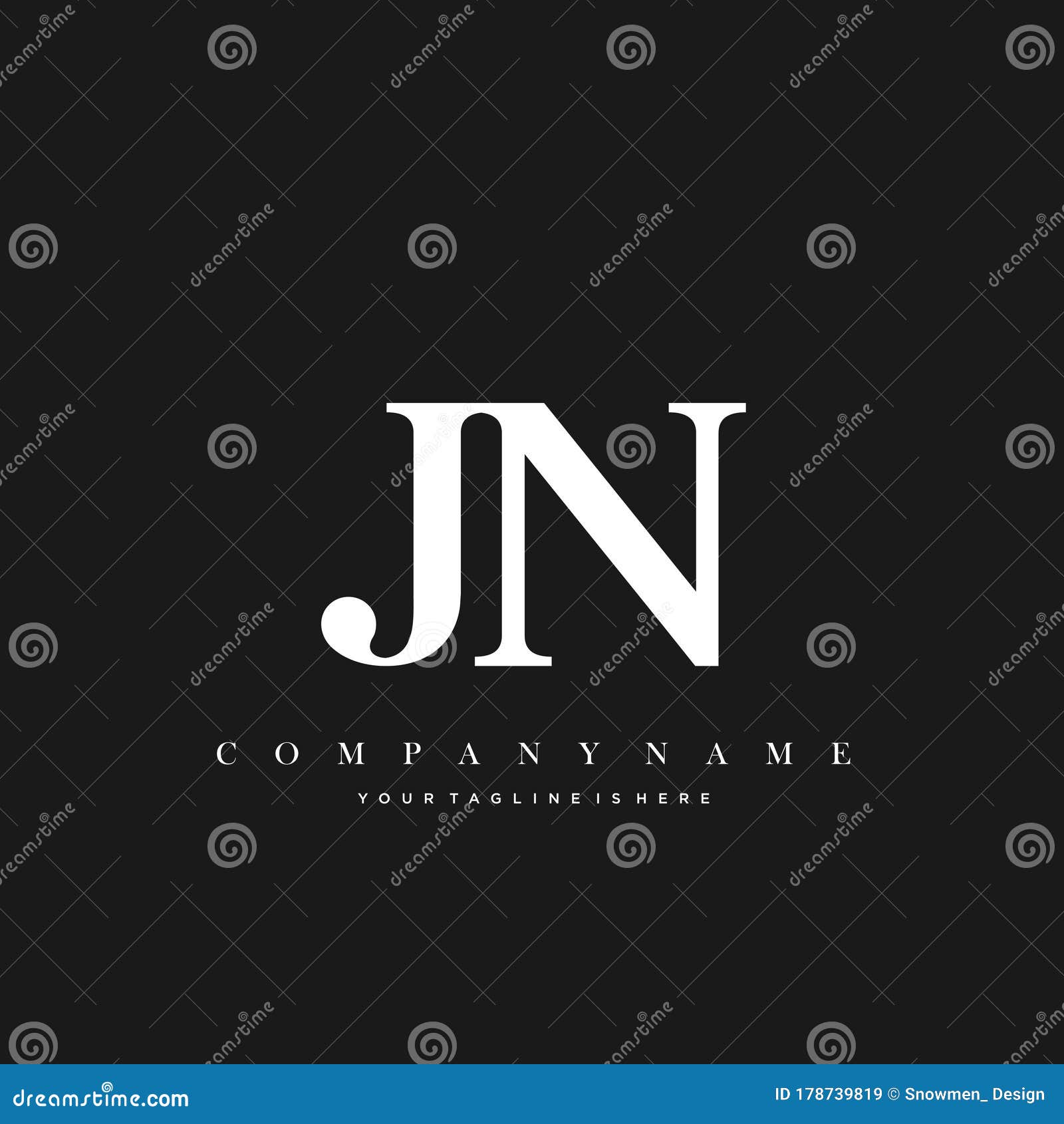Initial Letter JN Logo Template Design Stock Vector - Illustration of ...