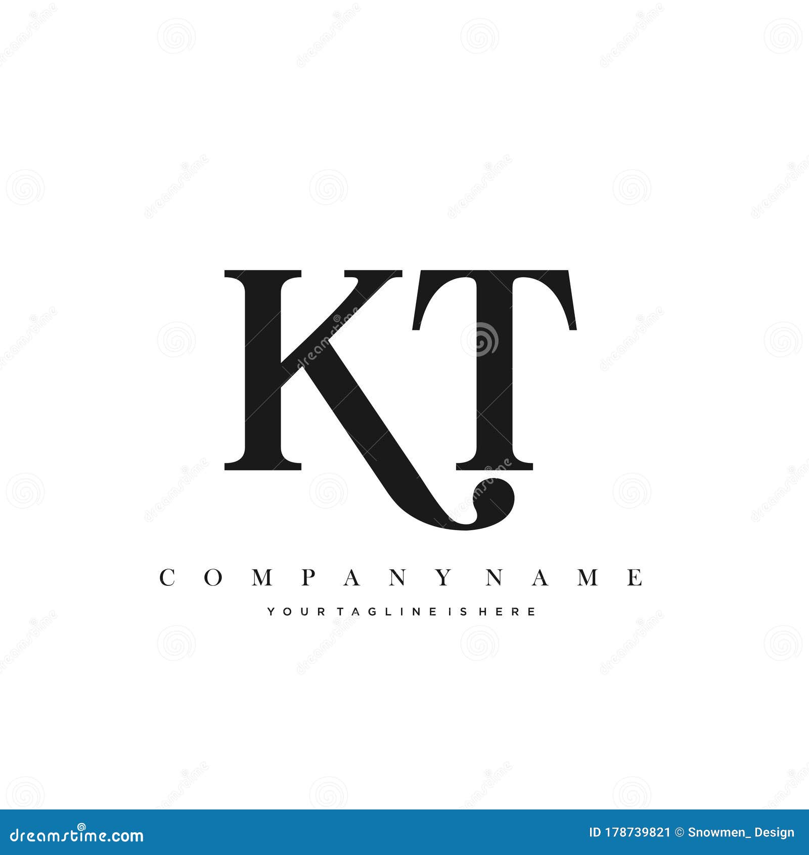 Initial Letter KT Logo Template Design Stock Vector - Illustration of ...