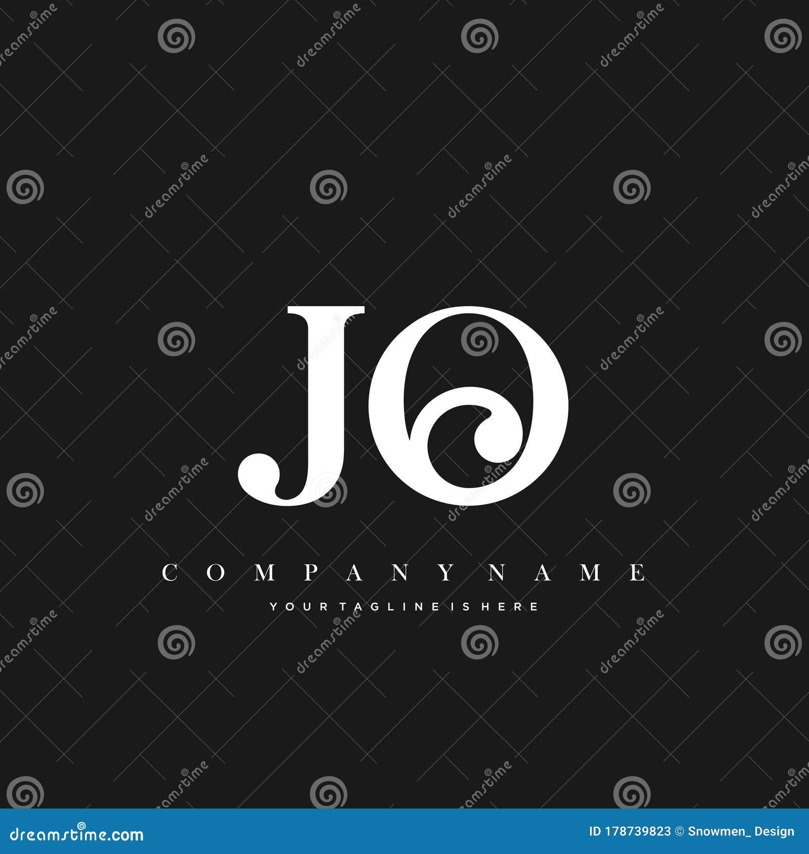 Initial Letter JO Logo Template Design Stock Vector - Illustration of ...