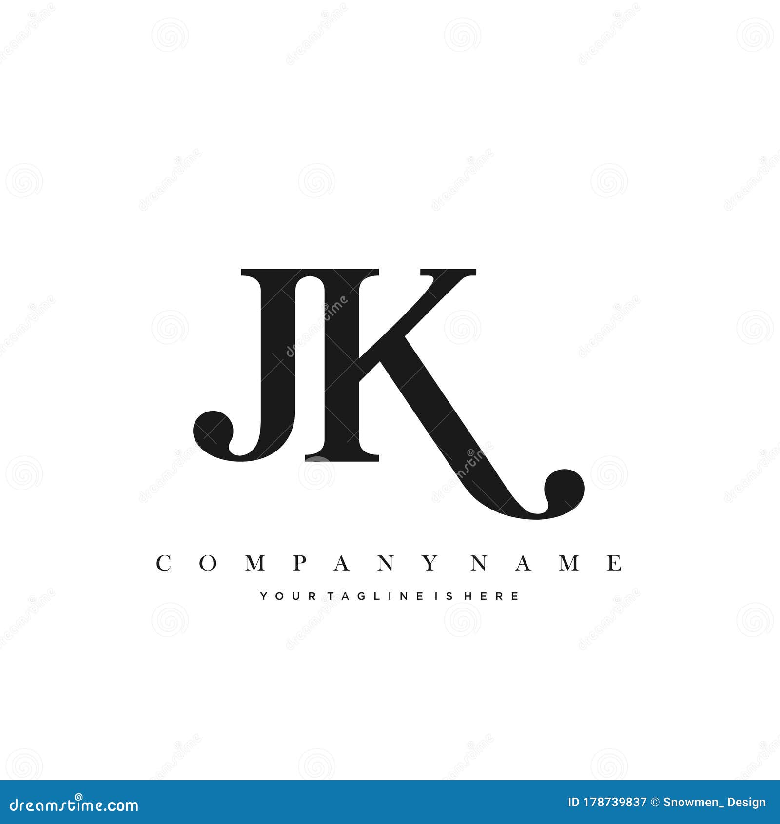 Initial Letter JK Logo Template Design Stock Vector - Illustration of ...