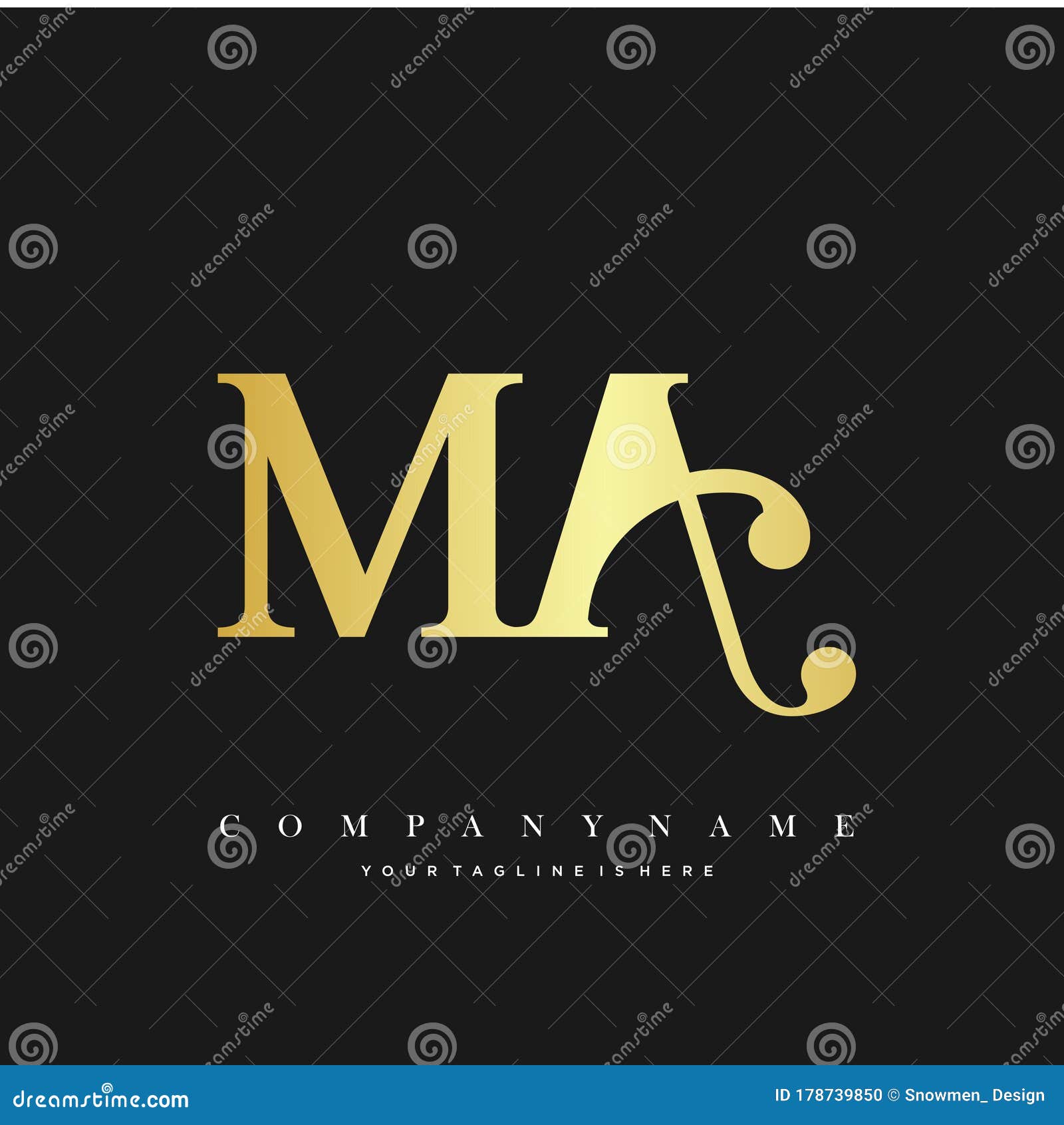 Initial Letter MA Logo Template Design Stock Vector - Illustration of ...