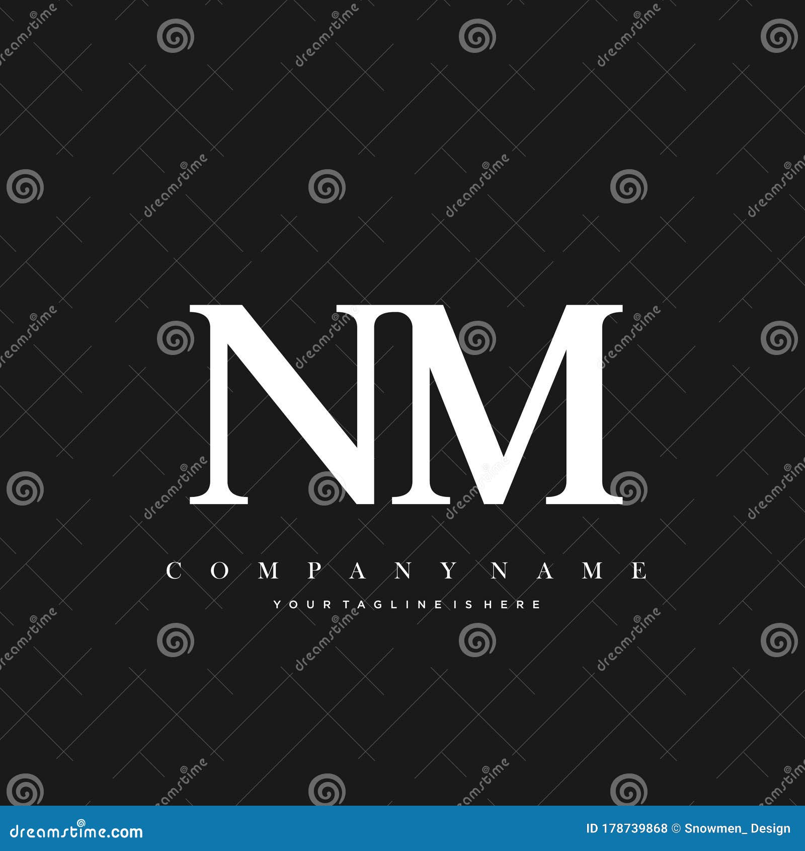 Initial Letter NM Logo Template Design Stock Vector - Illustration of ...