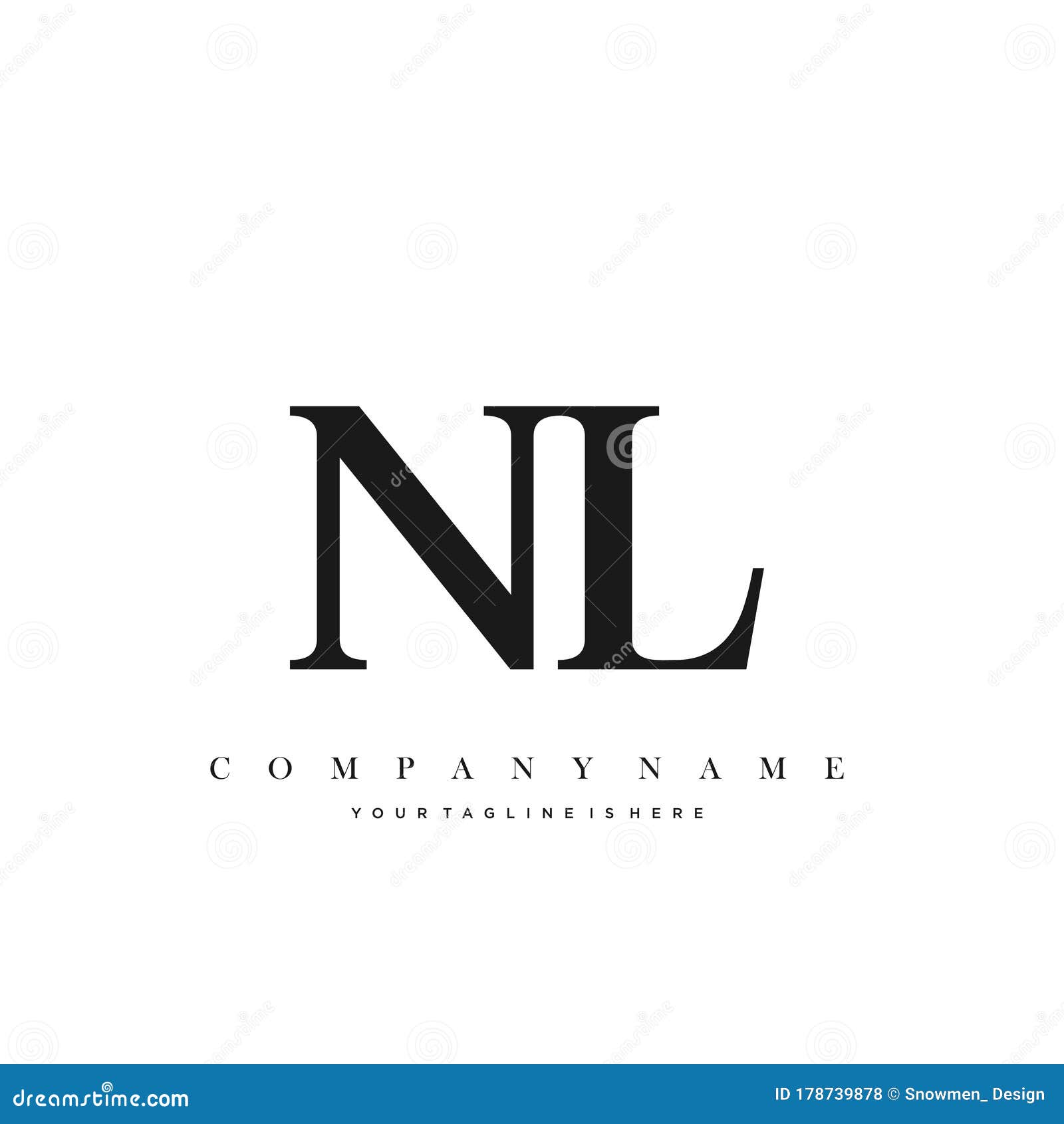 Initial Letter NL Logo Template Design Stock Vector - Illustration of ...