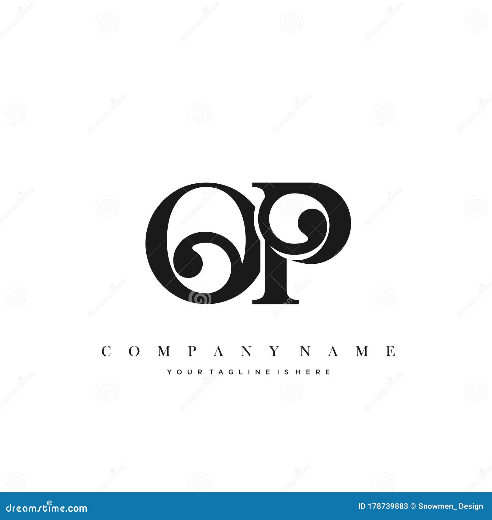 Initial Letter OP Logo Template Design Stock Vector - Illustration of ...
