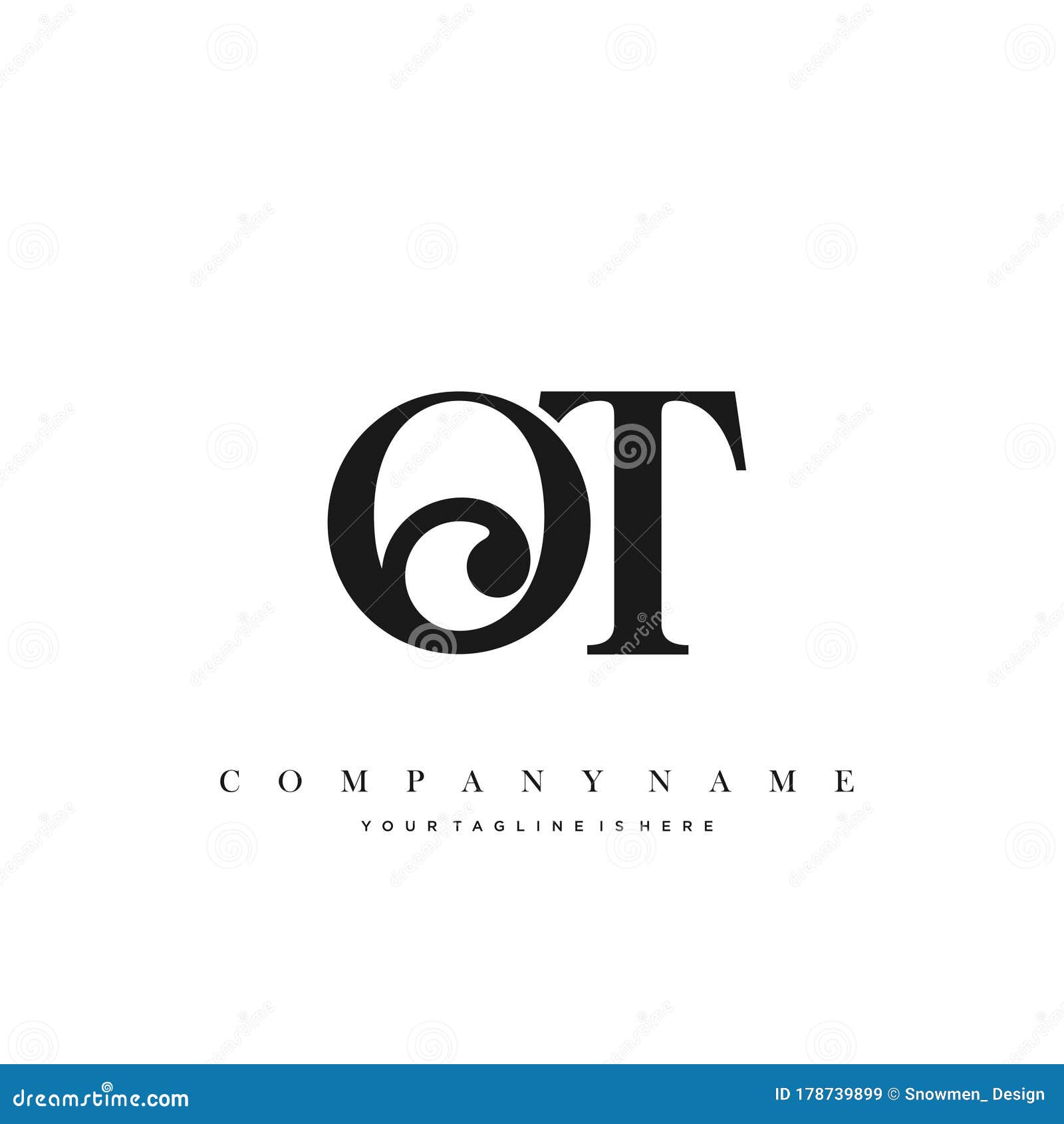 Initial Letter OT Logo Template Design Stock Vector - Illustration of ...