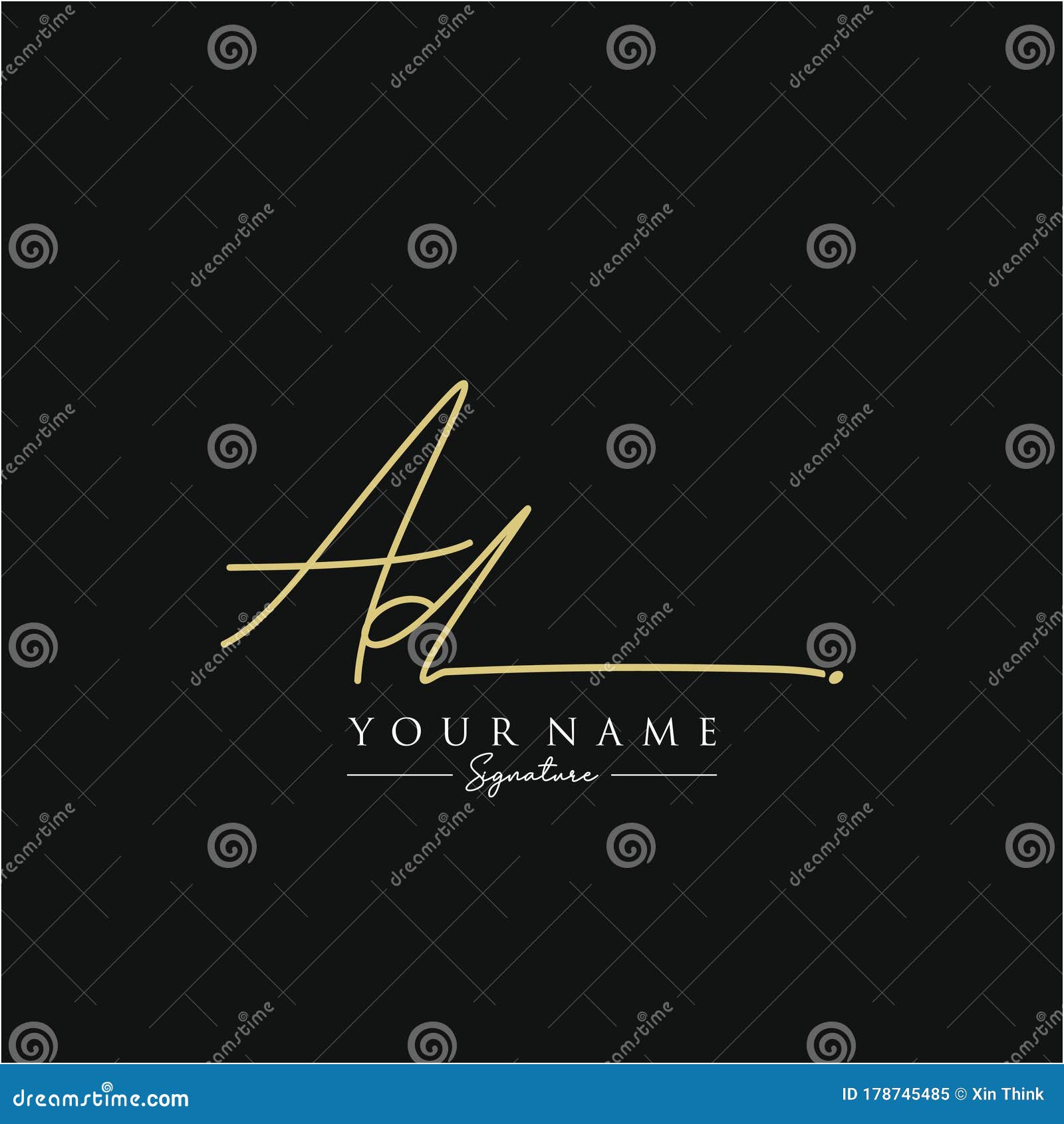 Letter AD Signature Logo Template Vector Stock Vector - Illustration of ...