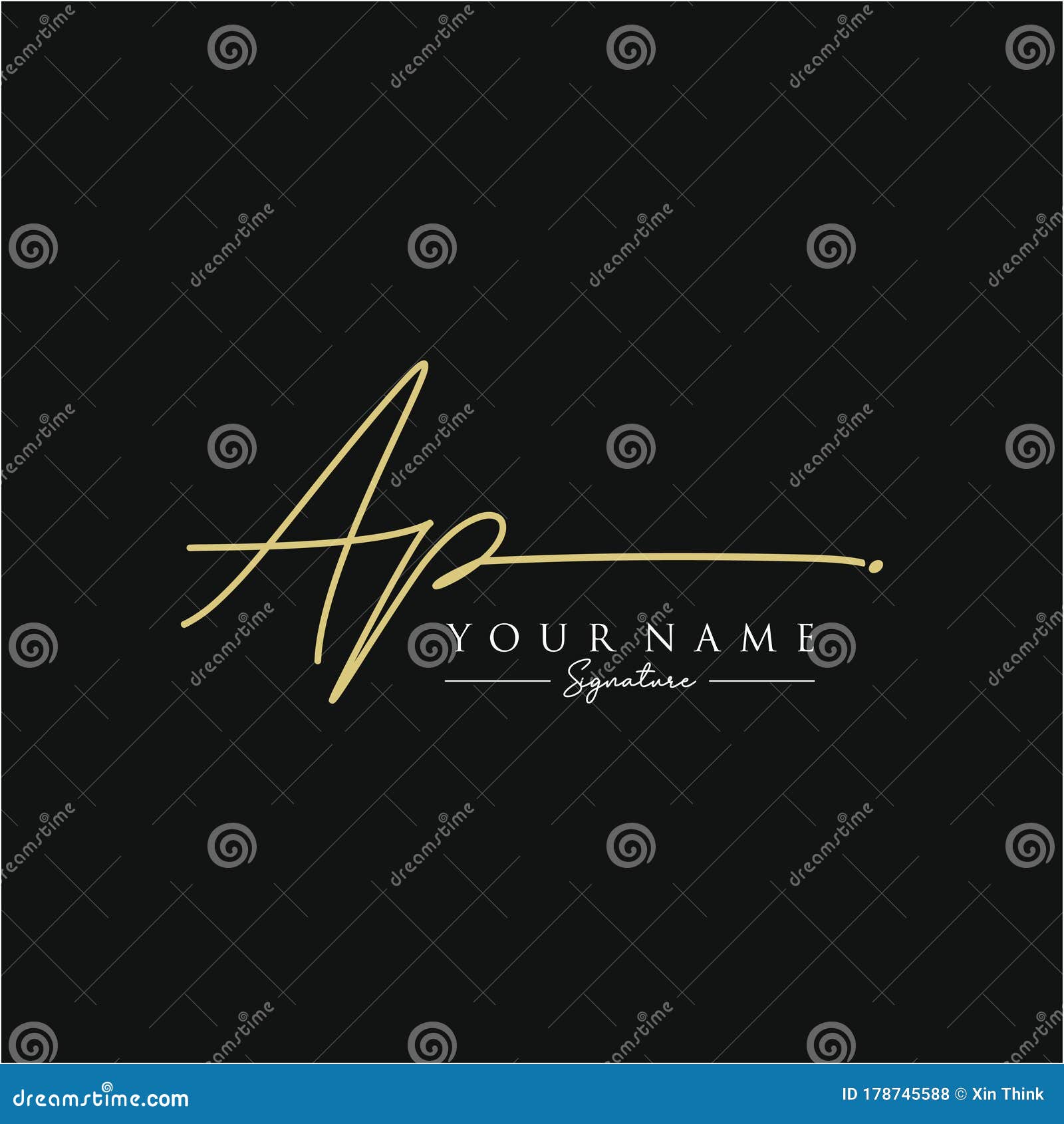 Letter AP Signature Logo Template Vector Stock Vector - Illustration of ...