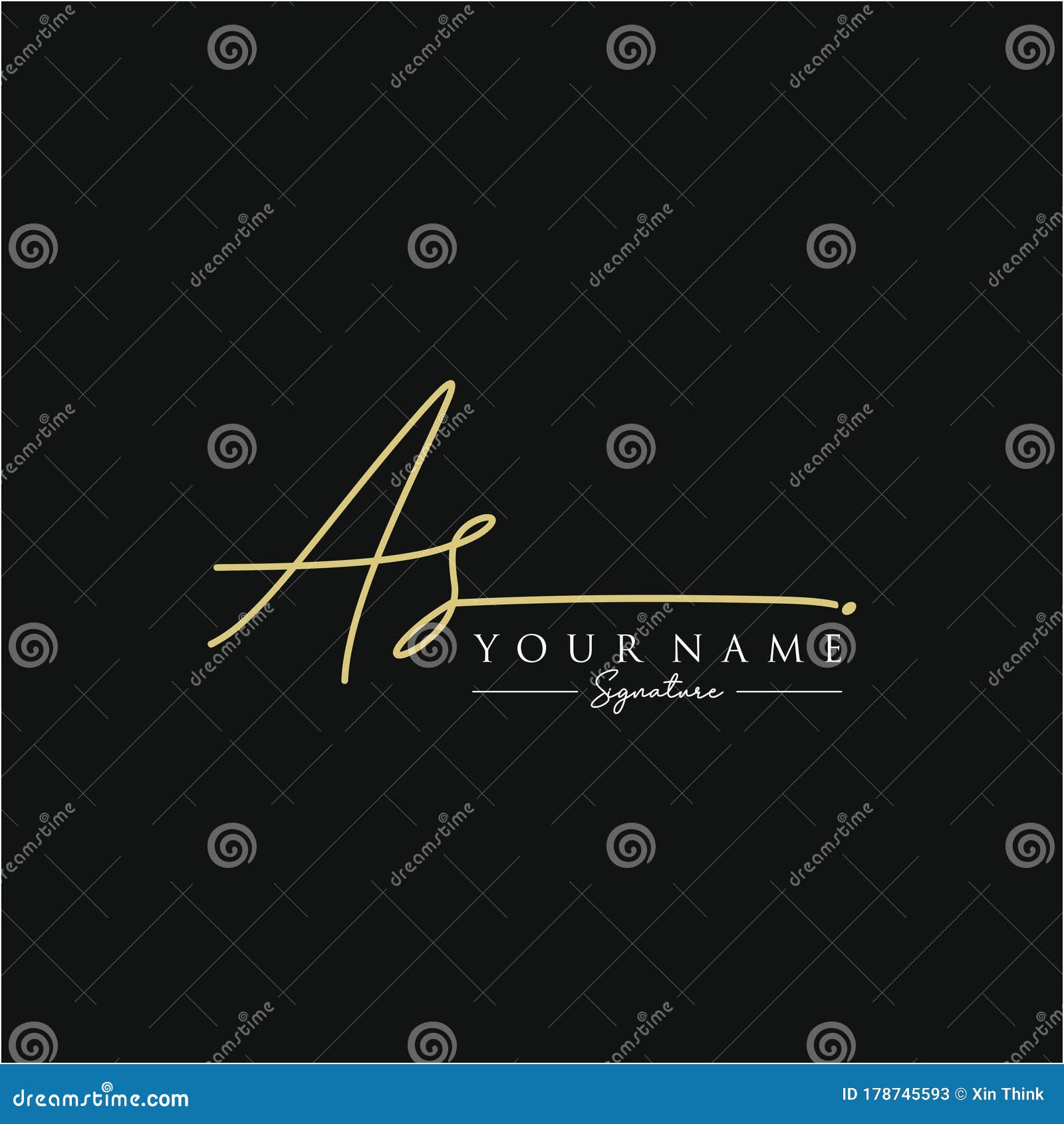 Letter AS Signature Logo Template Vector Stock Vector - Illustration of ...