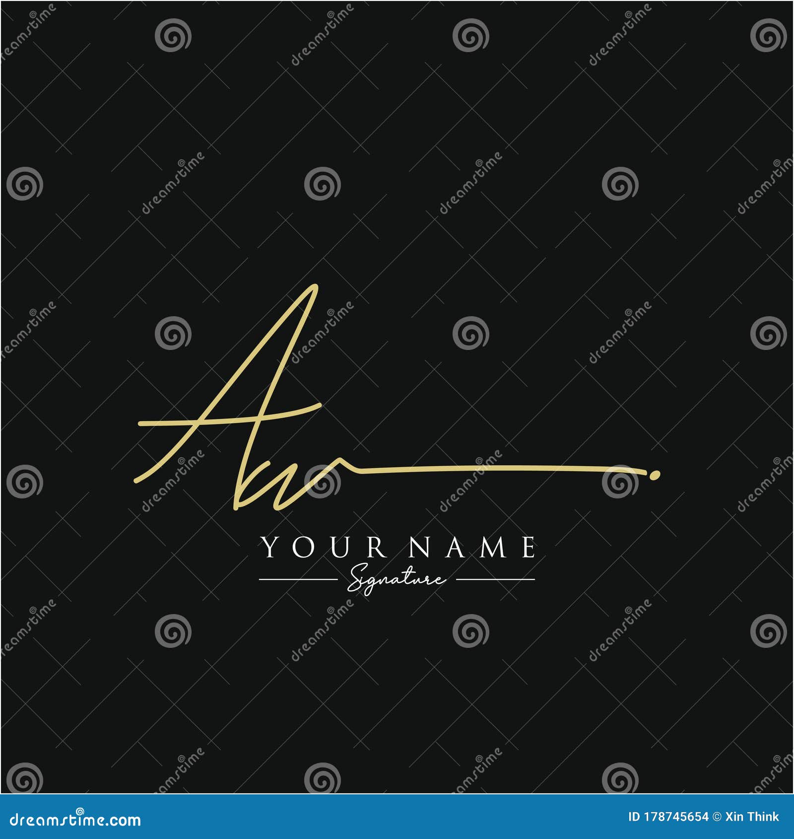 Letter AW Signature Logo Template Vector Stock Vector - Illustration of ...