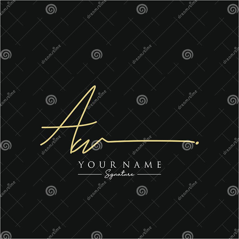 Letter AW Signature Logo Template Vector Stock Vector - Illustration of ...