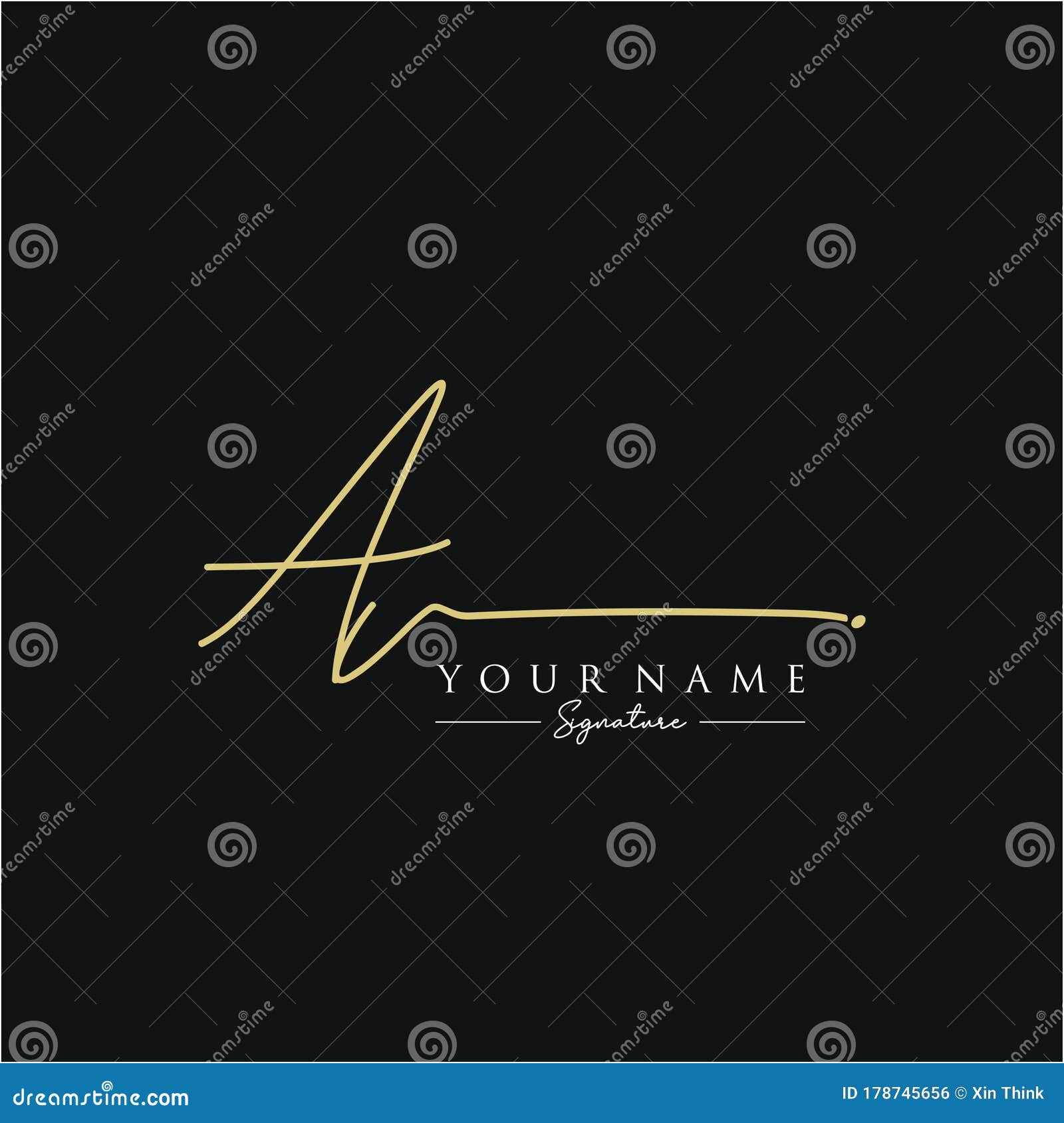 Letter AV Signature Logo Template Vector Stock Vector - Illustration of ...