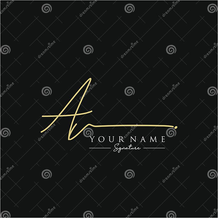 Letter AV Signature Logo Template Vector Stock Vector - Illustration of ...