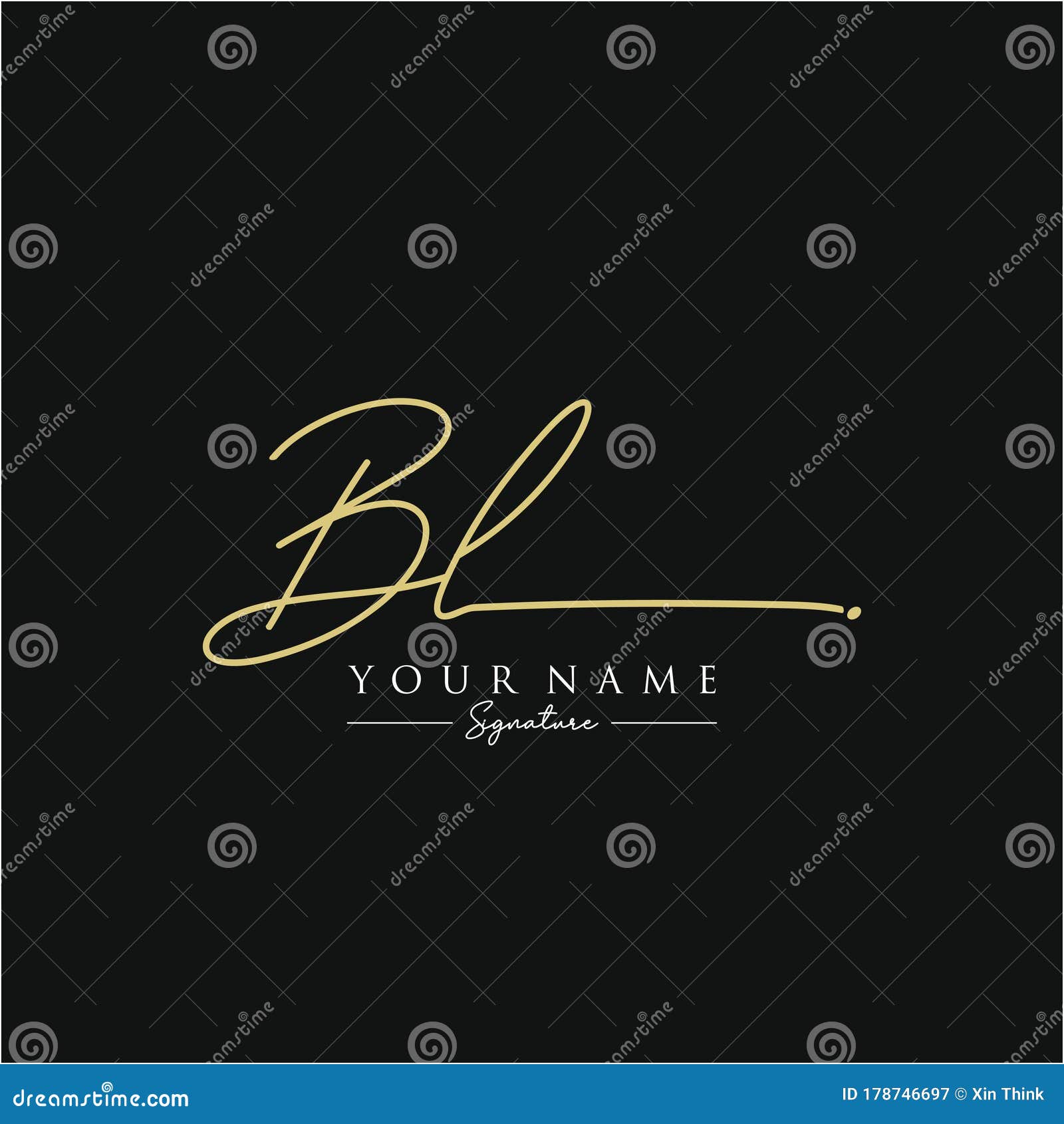 Letter BL Signature Logo Template Vector Stock Vector - Illustration of ...