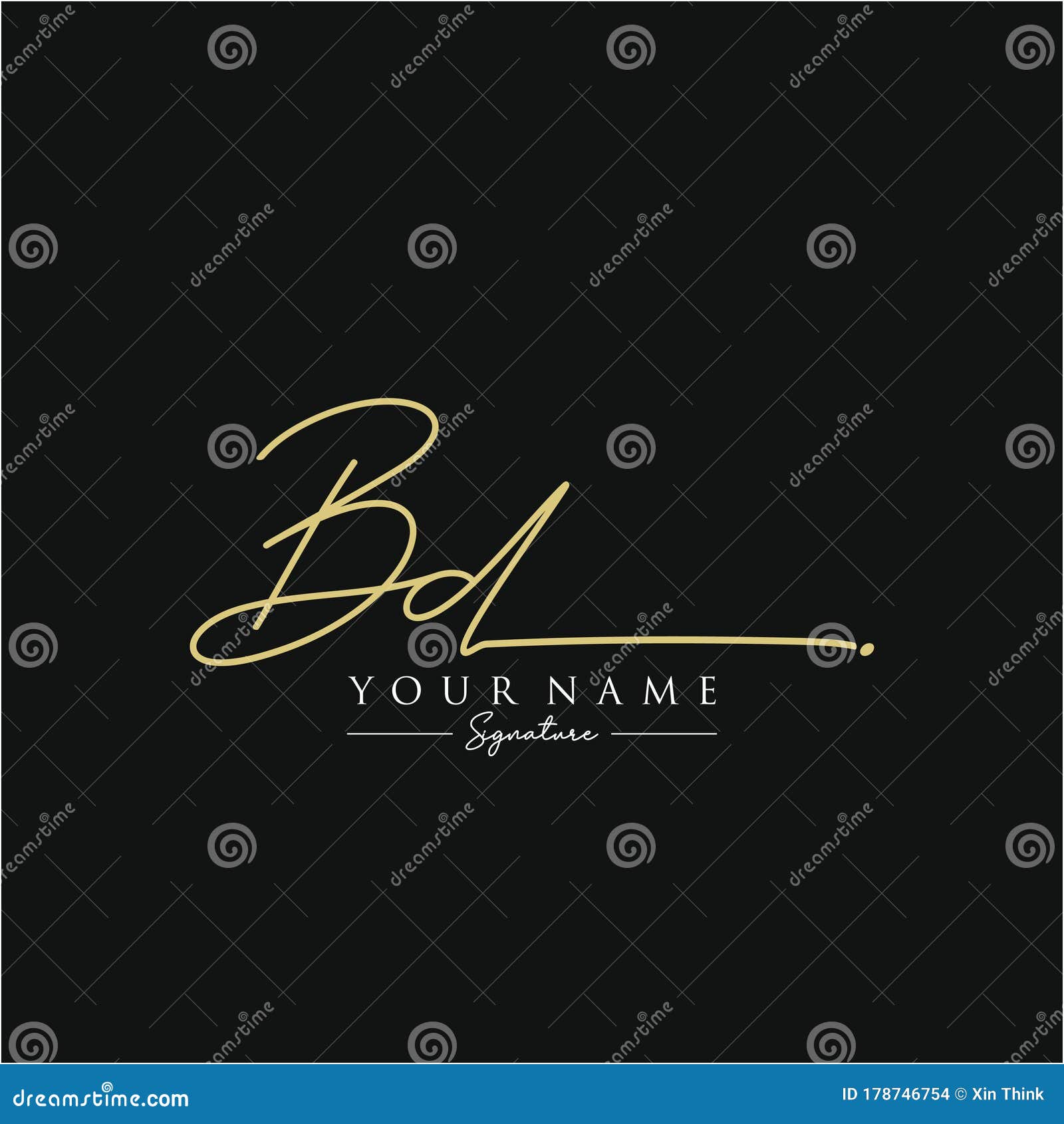 Letter BD Signature Logo Template Vector Stock Vector - Illustration of ...