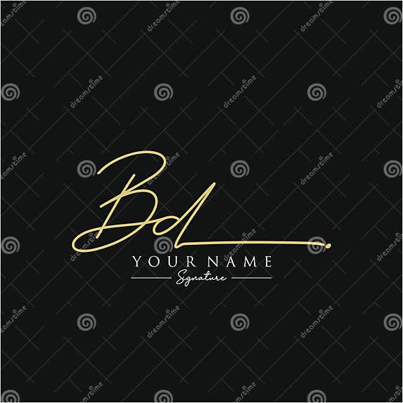 Letter BD Signature Logo Template Vector Stock Vector - Illustration of ...