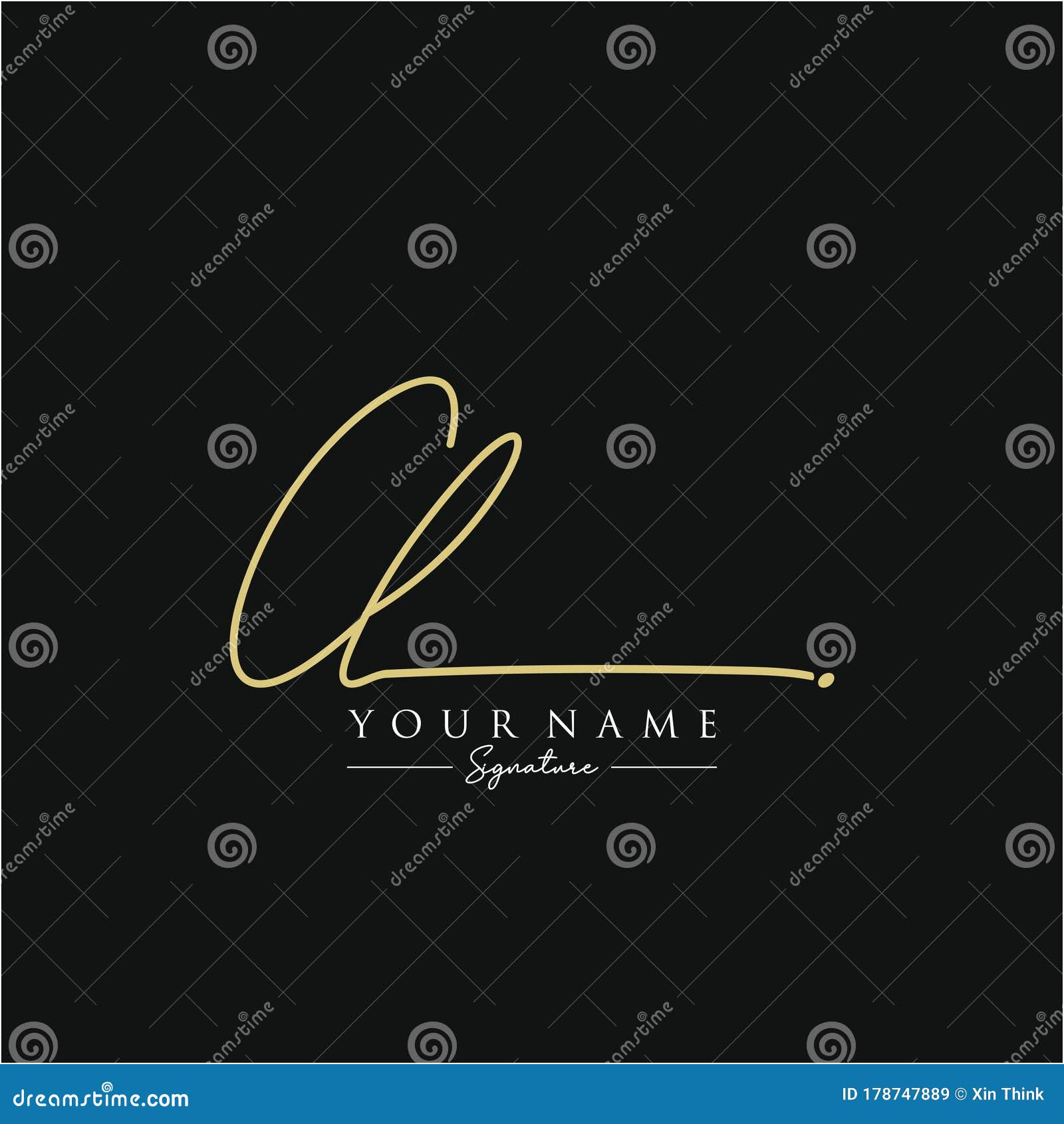Letter CL Signature Logo Template Vector Stock Vector - Illustration of ...
