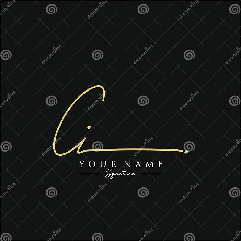 Letter CI Signature Logo Template Vector Stock Vector - Illustration of ...