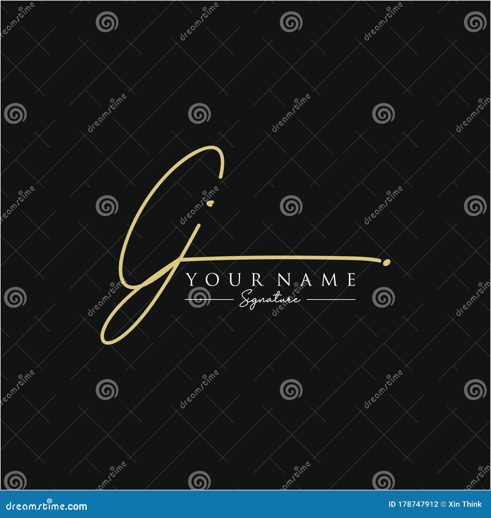 Letter CJ Signature Logo Template Vector Stock Vector - Illustration of ...