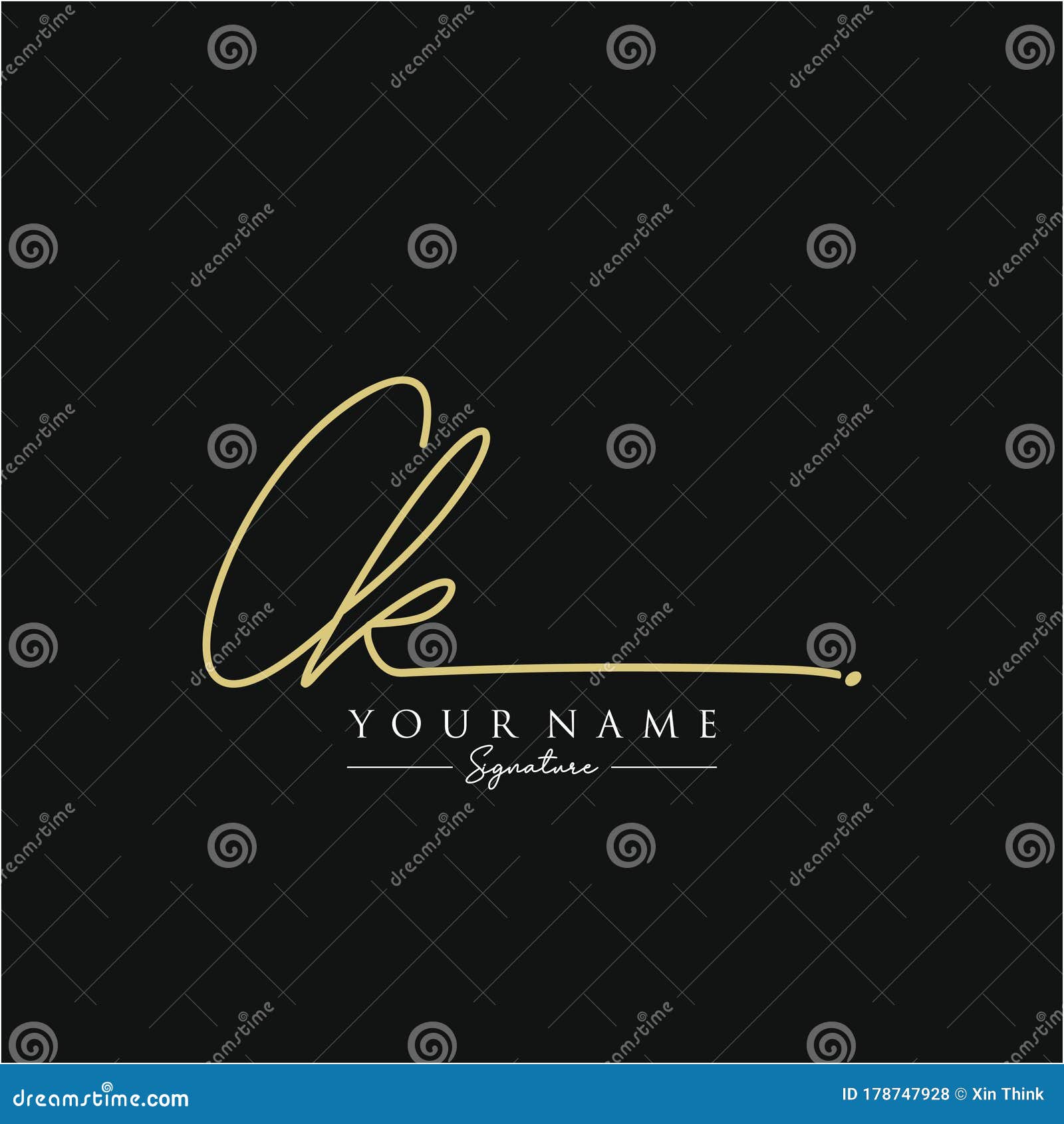 Letter CK Signature Logo Template Vector Stock Vector - Illustration of ...