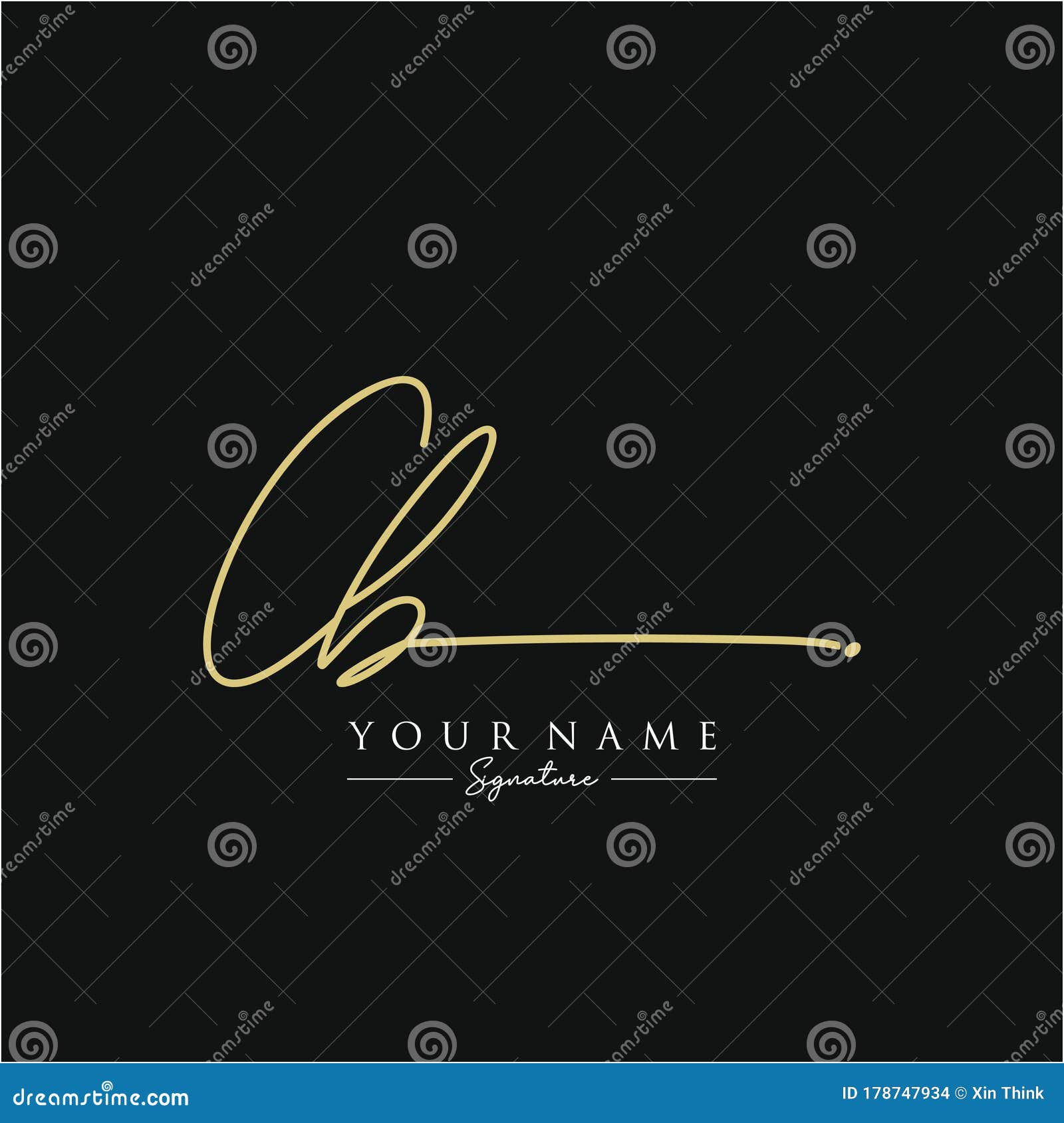 Letter CB Signature Logo Template Vector Stock Vector - Illustration of ...