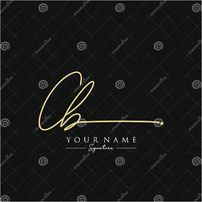 Letter CB Signature Logo Template Vector Stock Vector - Illustration of ...
