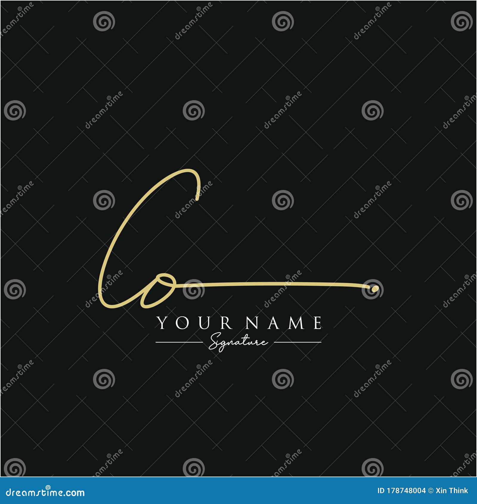 Letter CO Signature Logo Template Vector Stock Vector - Illustration of ...