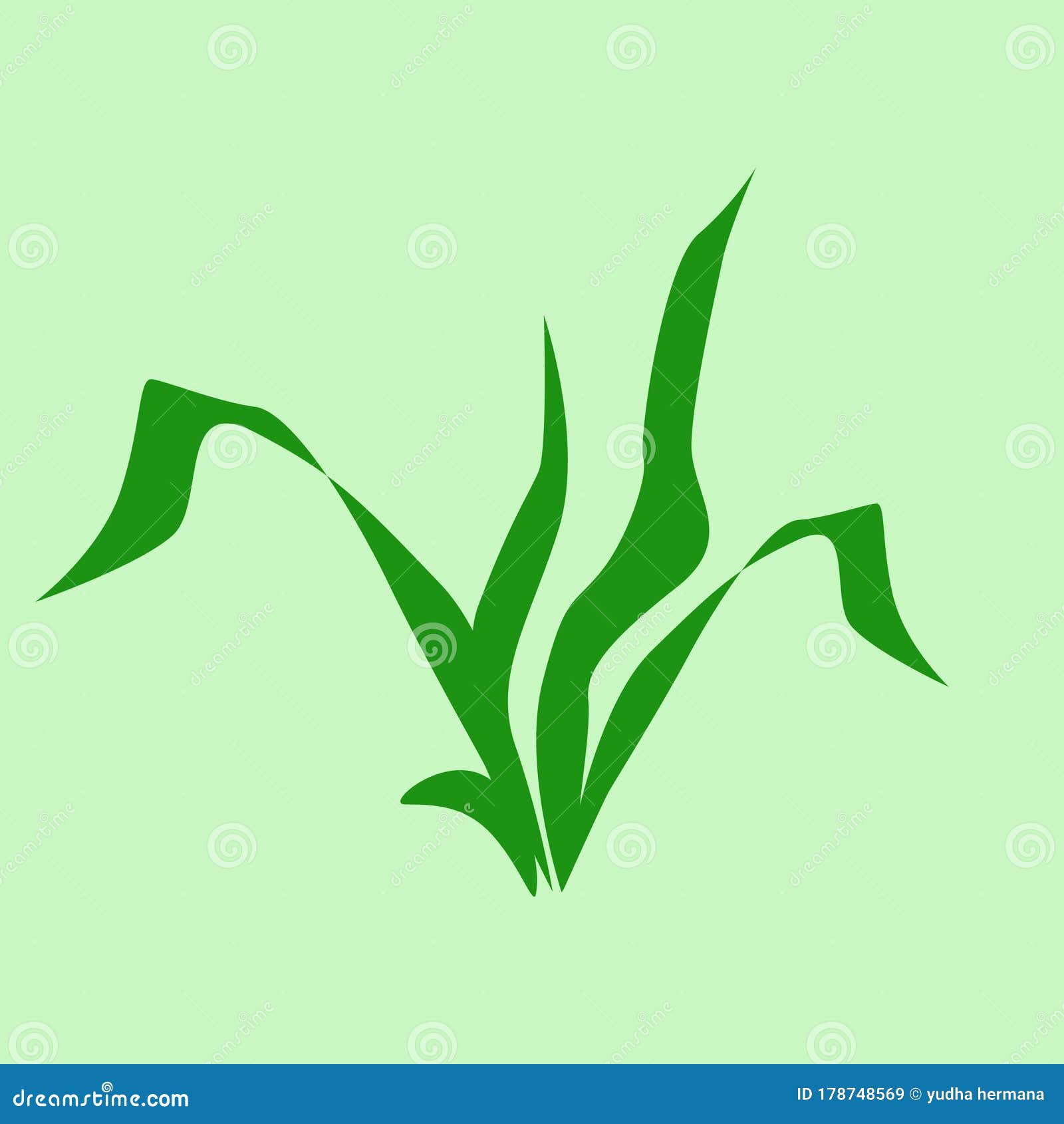 Illustration Vector Graphic of Green Grass or Sea Grass Stock Vector ...