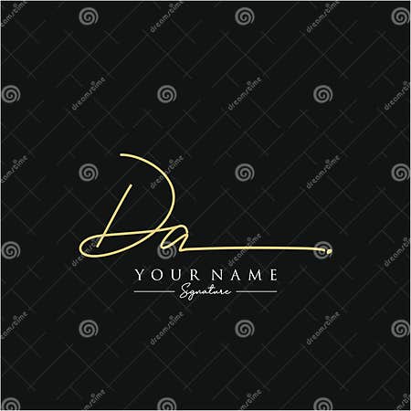 Letter DA Signature Logo Template Vector Stock Vector - Illustration of ...