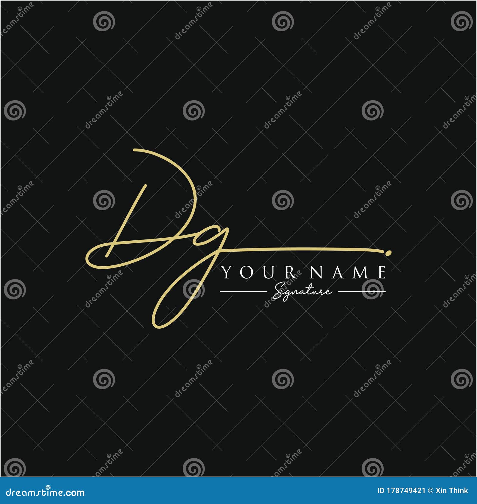 Letter DG Signature Logo Template Vector Stock Vector - Illustration of ...