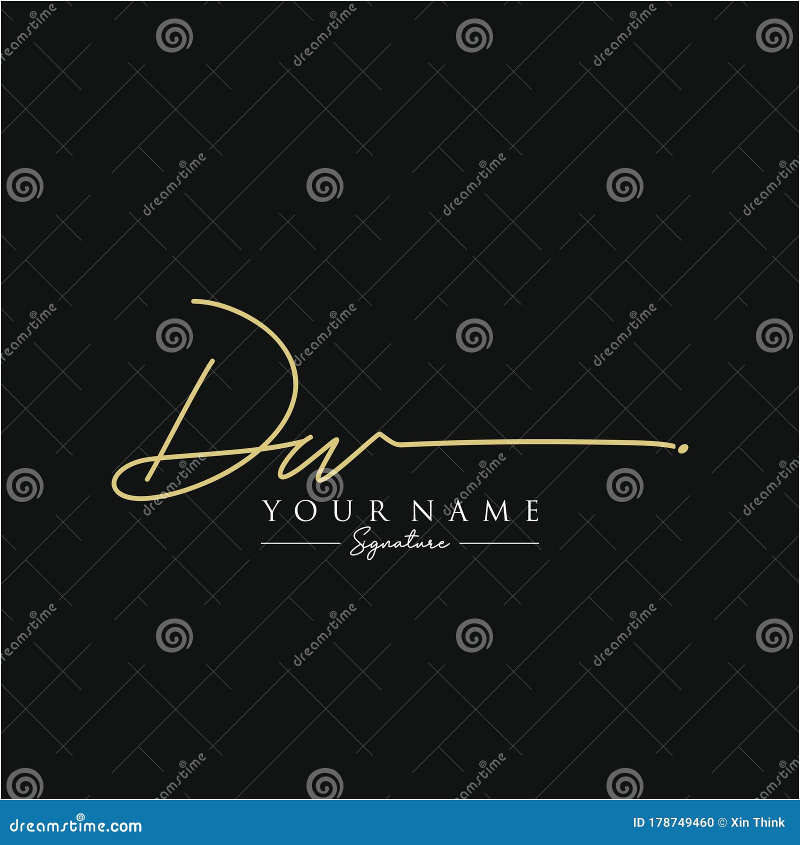 Letter DW Signature Logo Template Vector Stock Vector - Illustration of ...