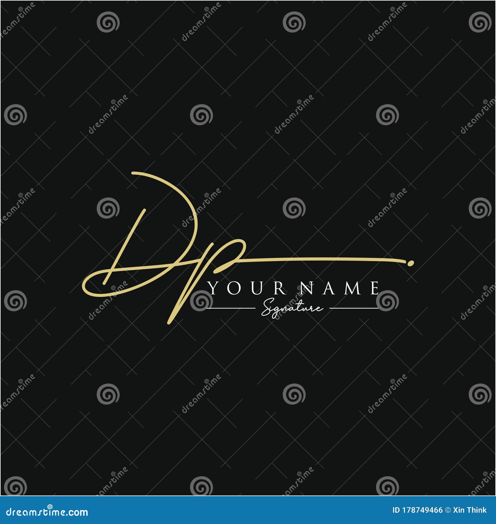 Letter DP Signature Logo Template Vector Stock Vector - Illustration of ...