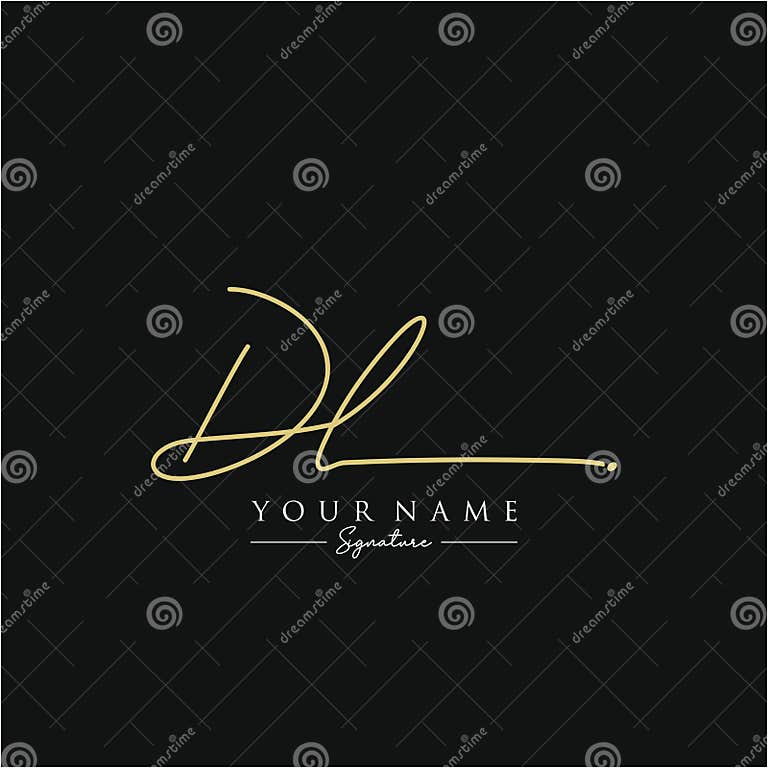 Letter DL Signature Logo Template Vector Stock Vector - Illustration of ...