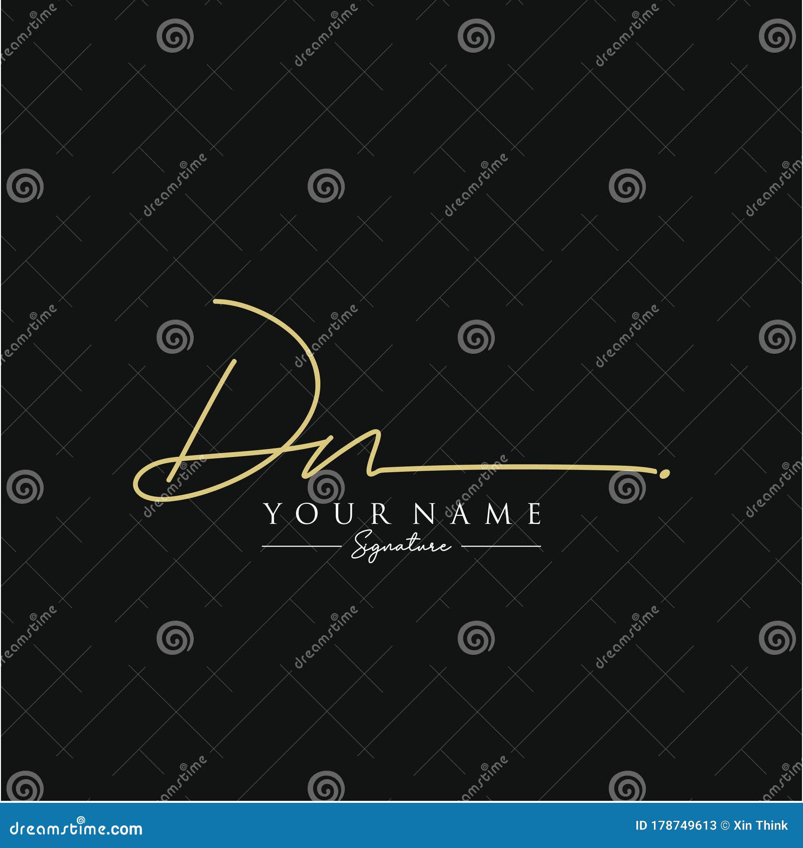 Letter DN Signature Logo Template Vector Stock Vector - Illustration of ...