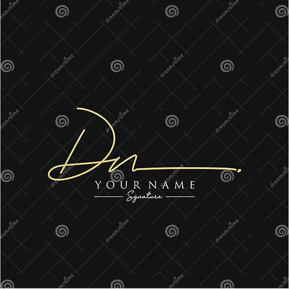 Letter DN Signature Logo Template Vector Stock Vector - Illustration of ...