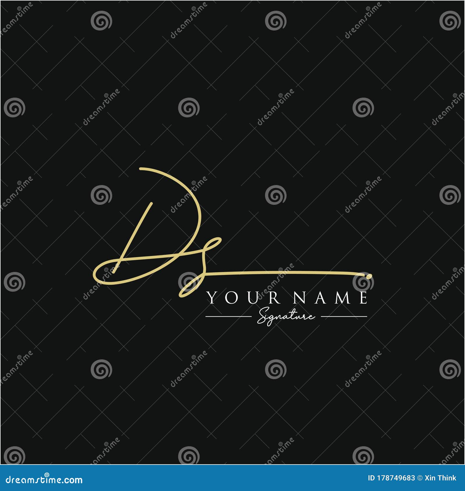 Letter DS Signature Logo Template Vector Stock Vector - Illustration of ...