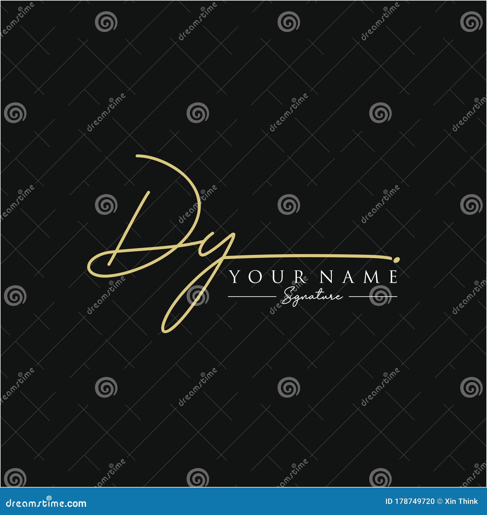 Letter DY Signature Logo Template Vector Stock Vector - Illustration of ...