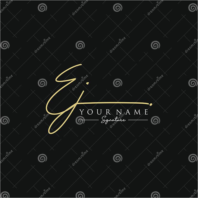 Letter EJ Signature Logo Template Vector Stock Vector - Illustration of ...
