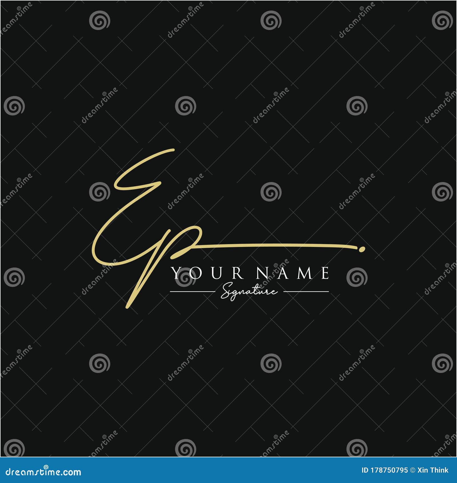 Letter EP Signature Logo Template Vector Stock Vector - Illustration of ...